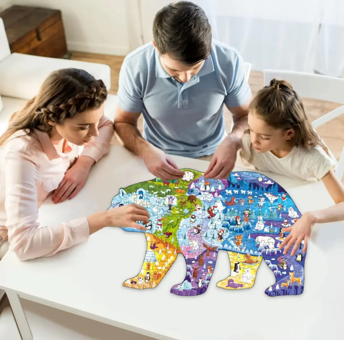 Puzzle oso polar 128 piezas – Juguetes Colibrí