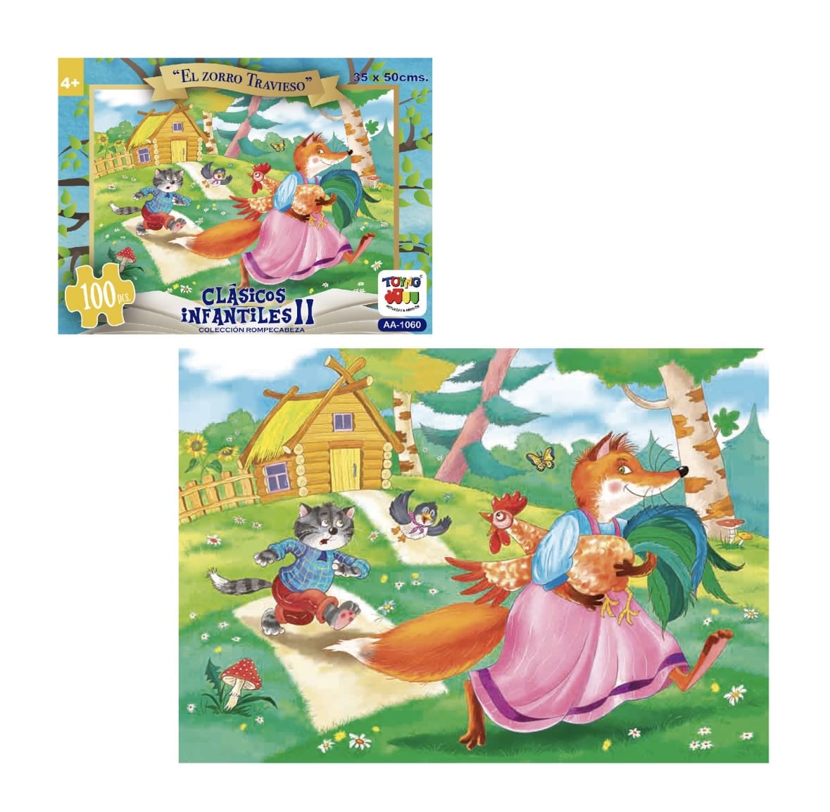 Puzzle el zorro travieso 100 pcs – Juguetes Colibrí